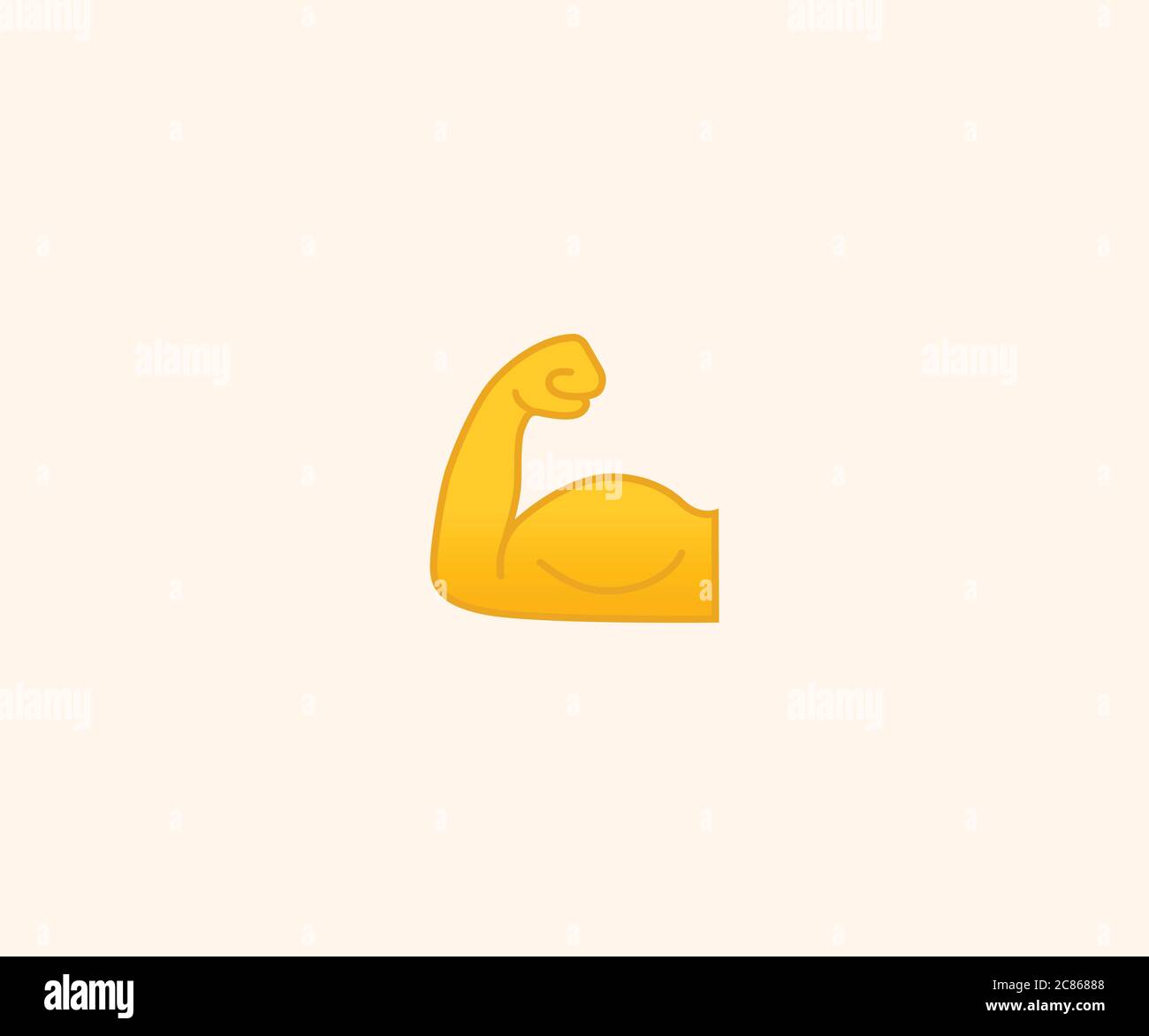 Biceps emoji vector isolated illustration. Biceps muscle emoticon ...