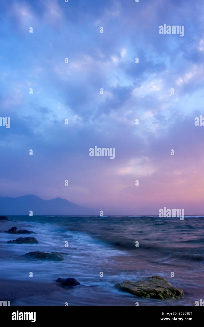 Sunset and sea. Long exposure. Landscape photography Stock Photo - Alamy