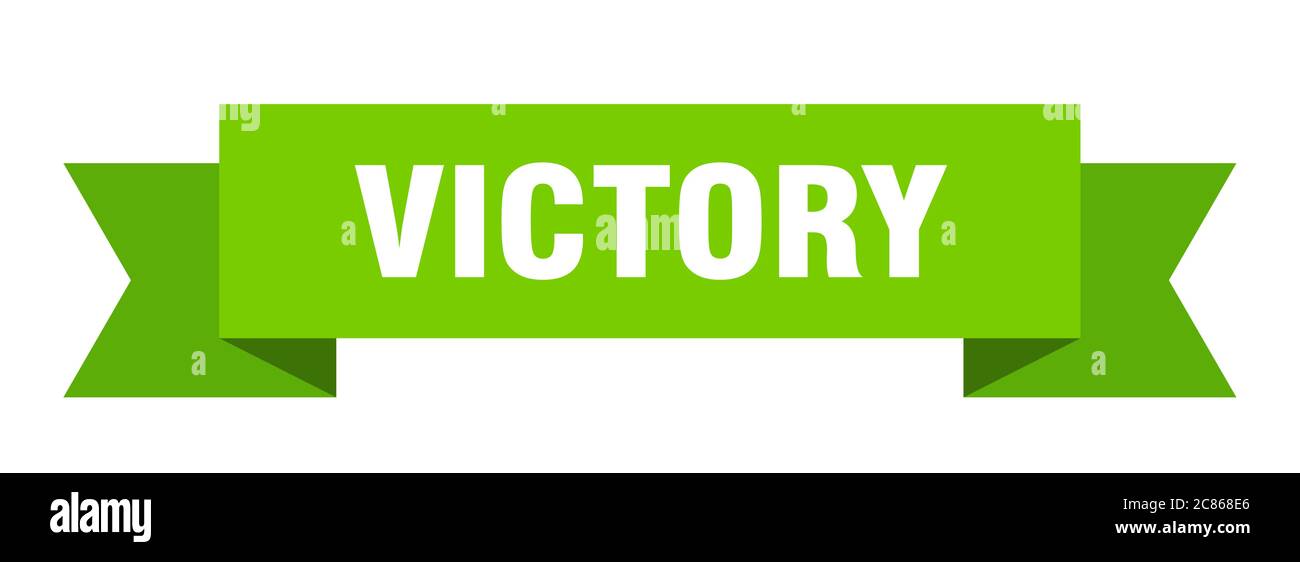 victory ribbon. victory paper band banner sign Stock Vector Image & Art ...