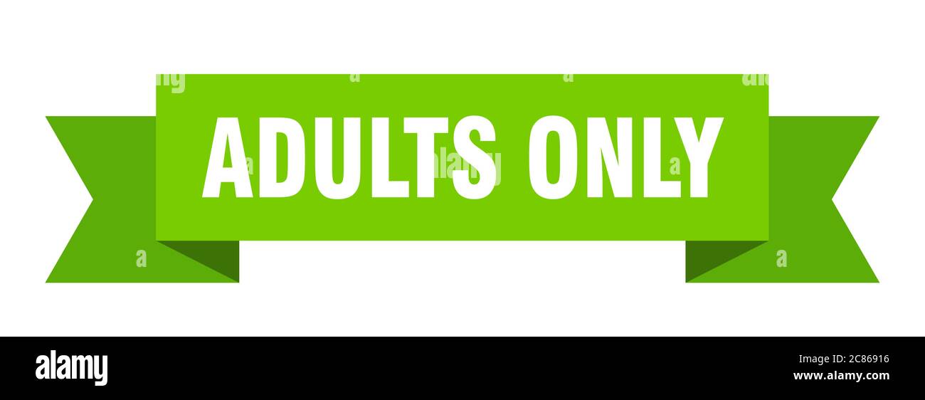 adults only ribbon. adults only paper band banner sign Stock Vector ...