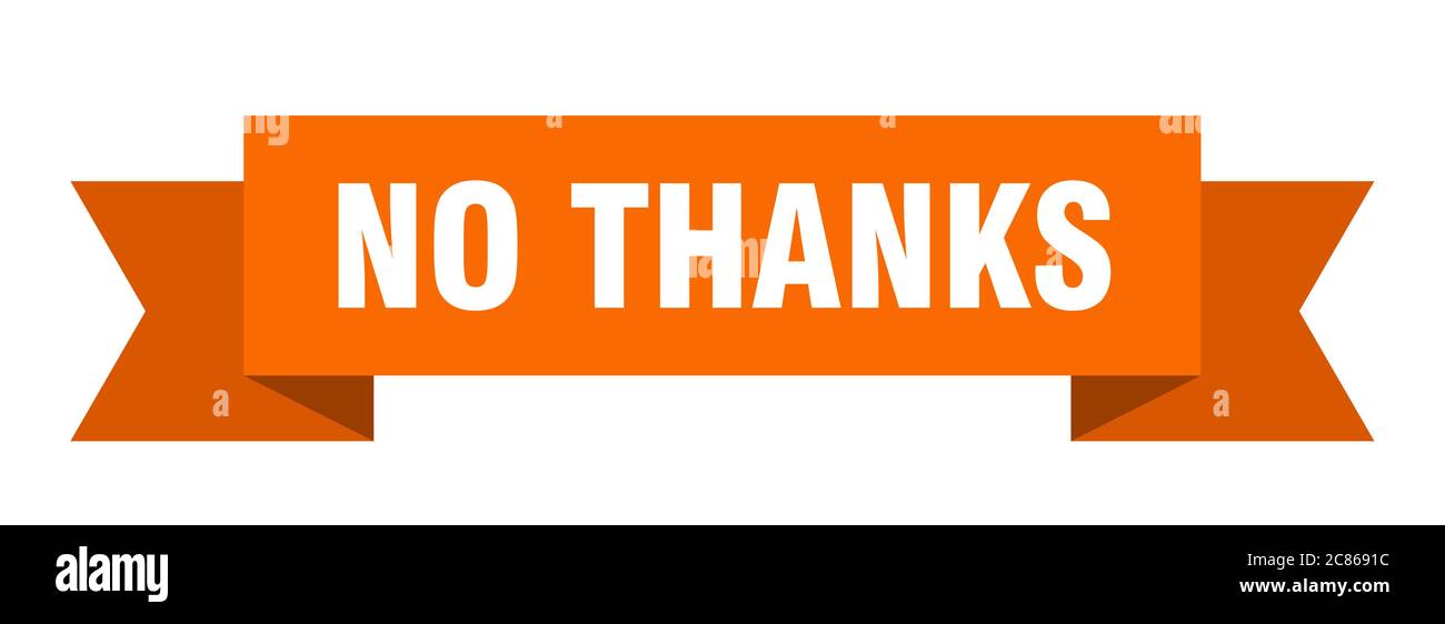 no thanks ribbon. no thanks paper band banner sign Stock Vector Image ...