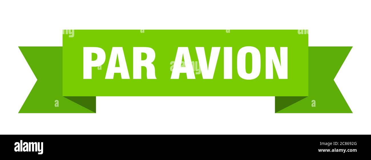 par avion ribbon. par avion paper band banner sign Stock Vector Image ...
