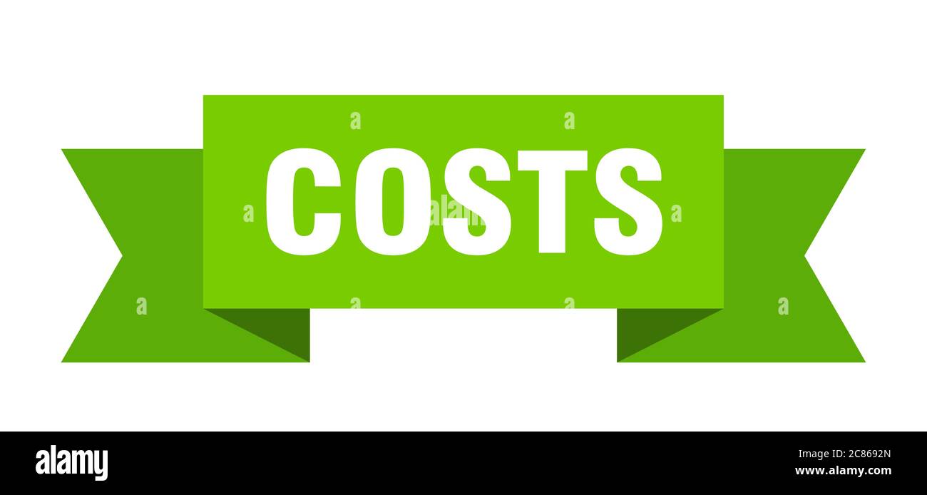 costs ribbon. costs paper band banner sign Stock Vector Image & Art - Alamy