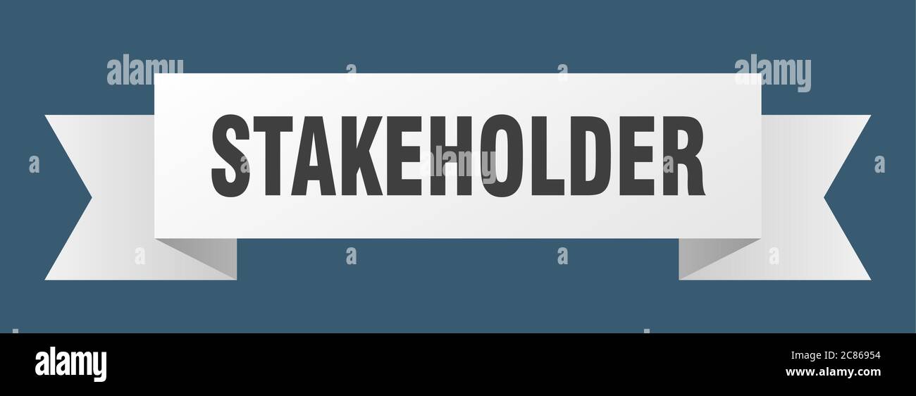 stakeholder ribbon. stakeholder paper band banner sign Stock Vector ...