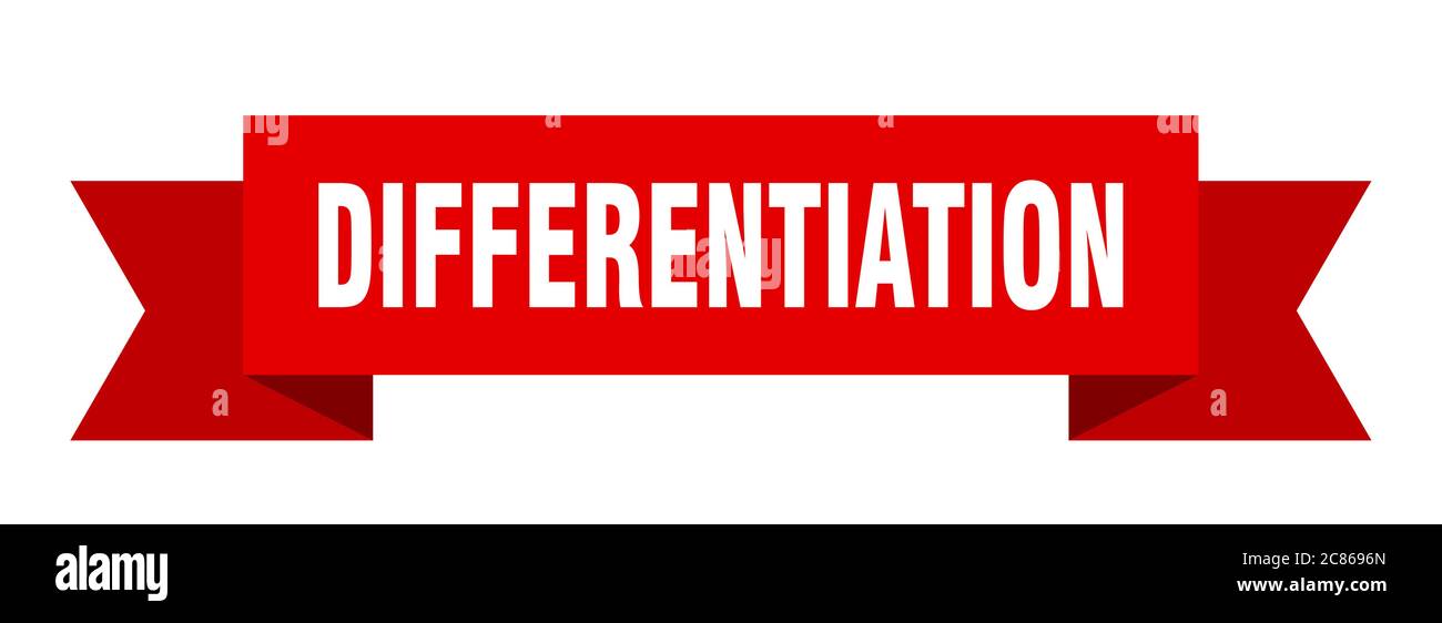 differentiation ribbon. differentiation paper band banner sign Stock ...