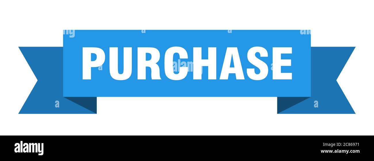 purchase ribbon. purchase paper band banner sign Stock Vector Image ...