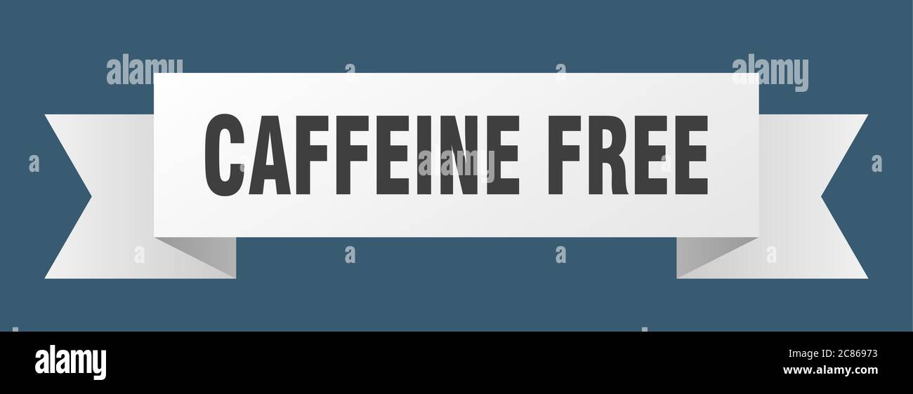 caffeine free ribbon. caffeine free paper band banner sign Stock Vector ...