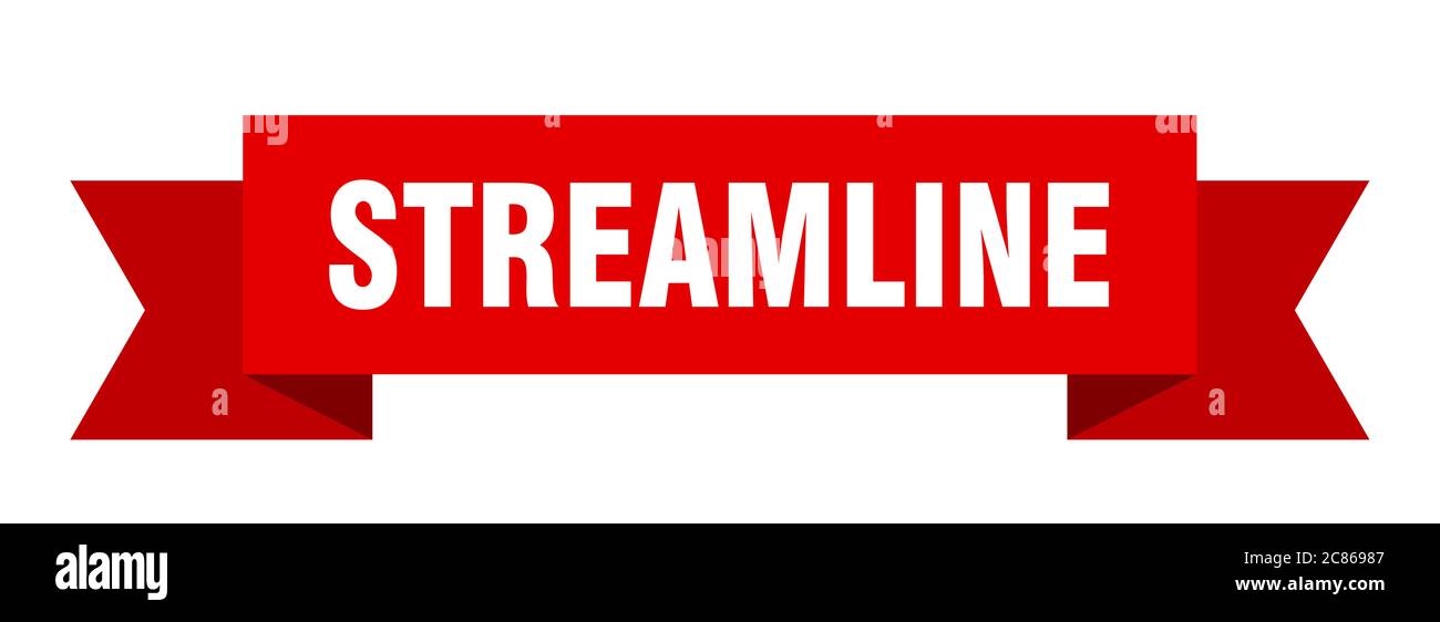 streamline ribbon. streamline paper band banner sign Stock Vector Image & Art - Alamy