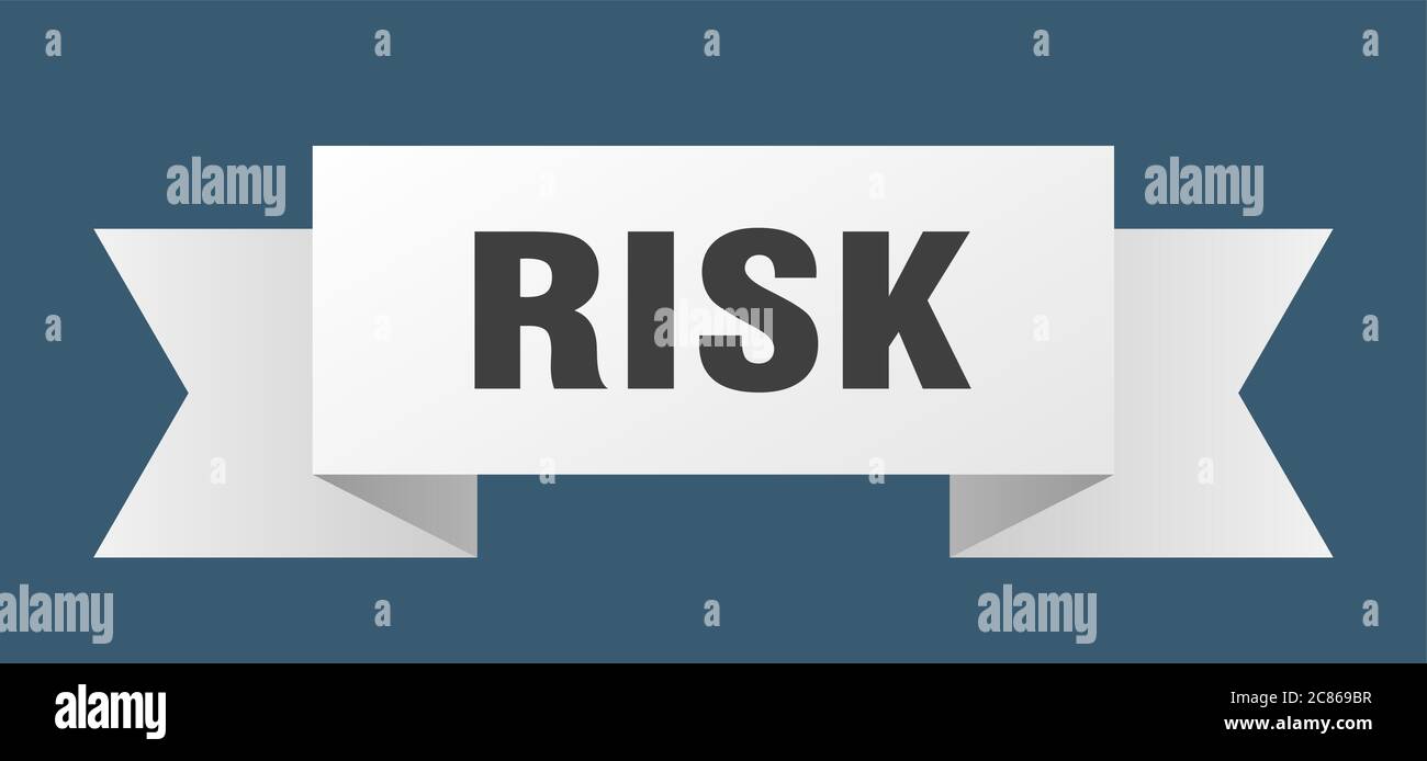 risk ribbon. risk paper band banner sign Stock Vector Image & Art - Alamy