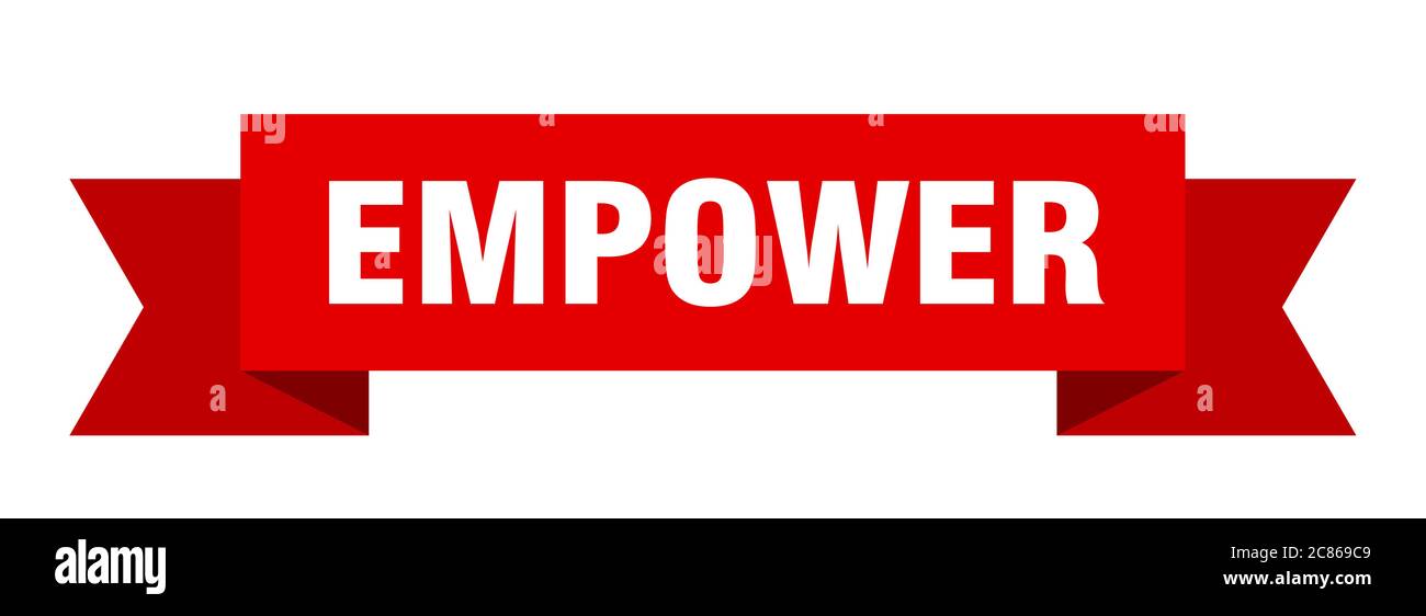 empower ribbon. empower paper band banner sign Stock Vector Image & Art ...
