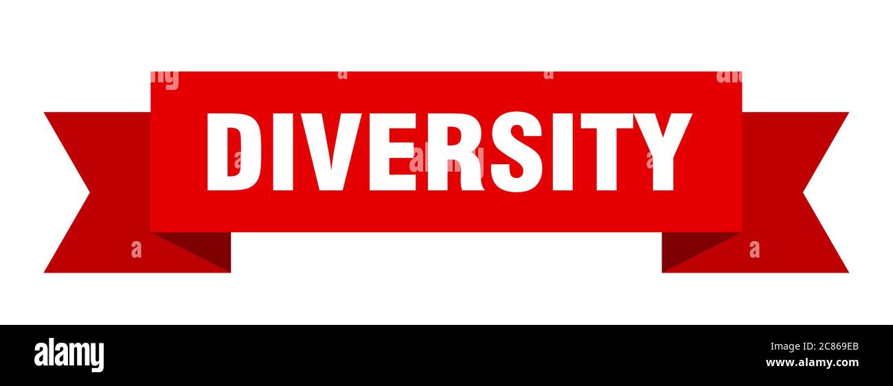 diversity ribbon. diversity paper band banner sign Stock Vector Image ...