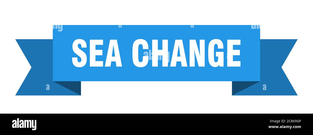 sea change ribbon. sea change paper band banner sign Stock Vector Image ...