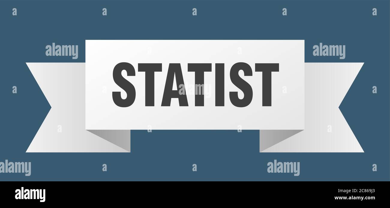 Statist Ribbon Statist Paper Band Banner Sign Stock Vector Image Art