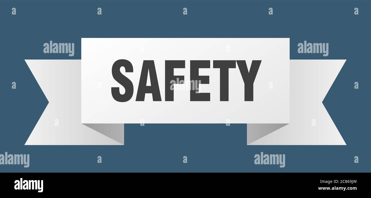 safety ribbon. safety paper band banner sign Stock Vector Image & Art ...