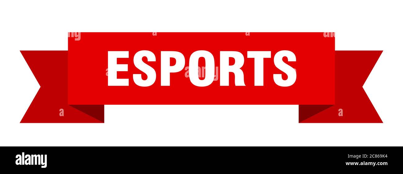 esports ribbon. esports paper band banner sign Stock Vector Image & Art ...