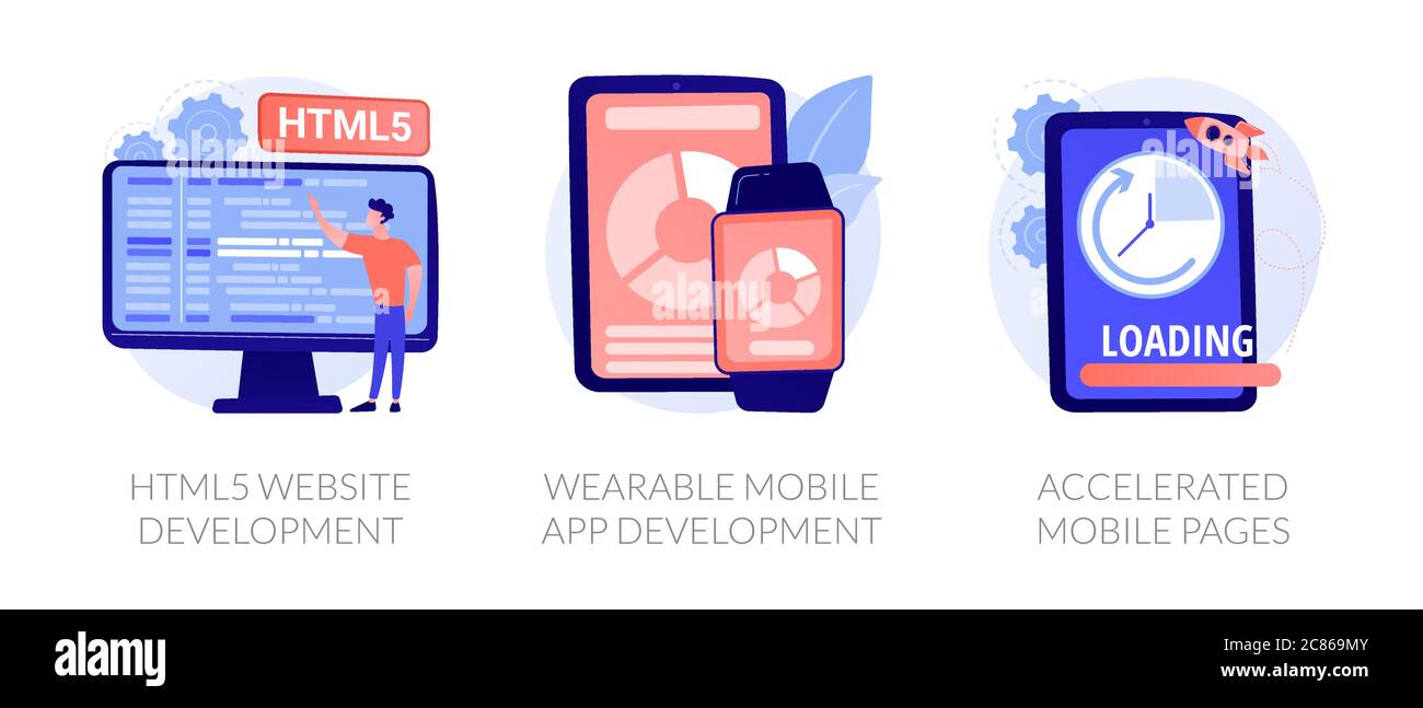 IT development services vector concept metaphors Stock Vector Image ...