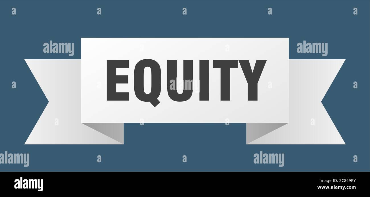 equity ribbon. equity paper band banner sign Stock Vector Image & Art ...