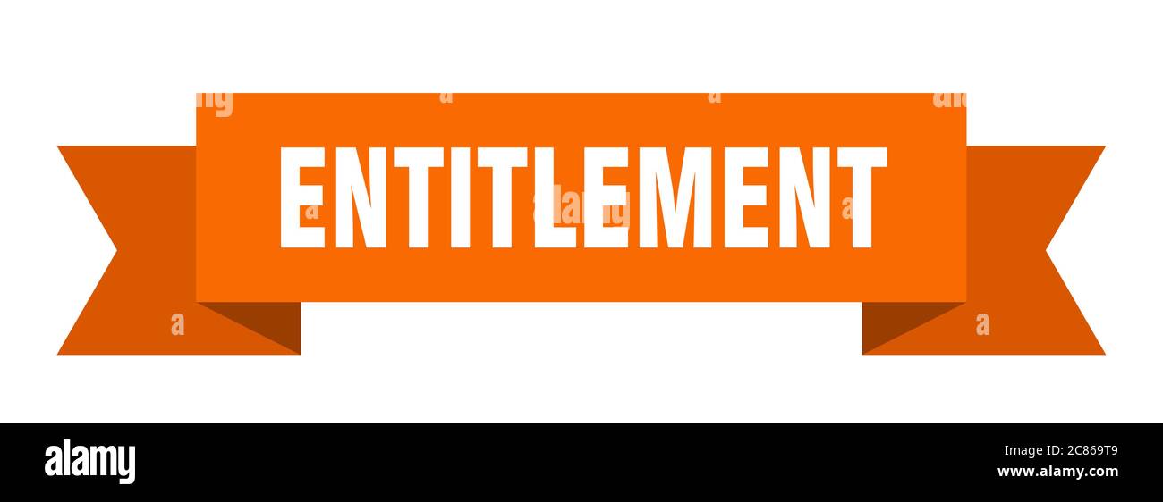 entitlement ribbon. entitlement paper band banner sign Stock Vector ...