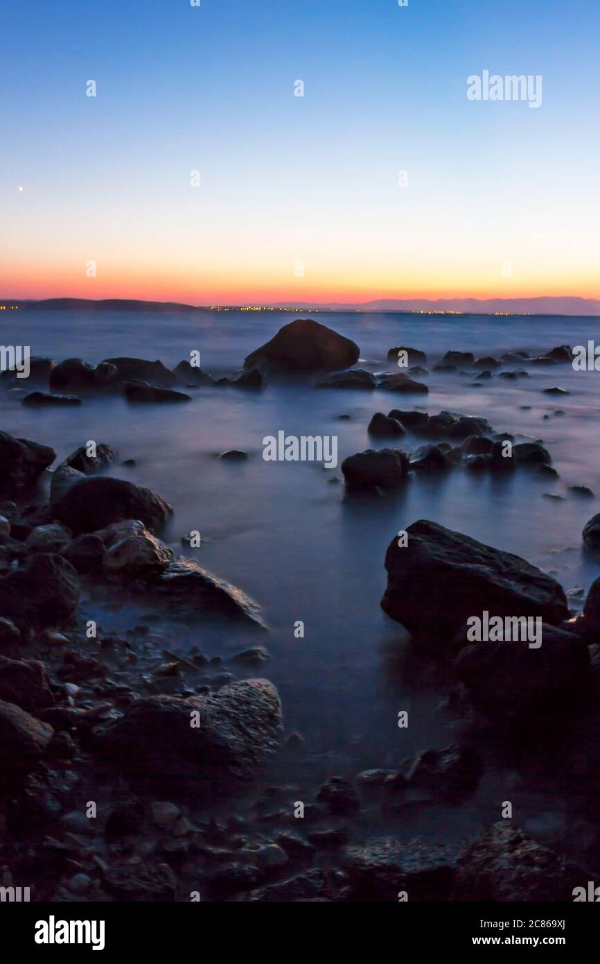 Sunset and sea. Long exposure. Landscape photography Stock Photo - Alamy