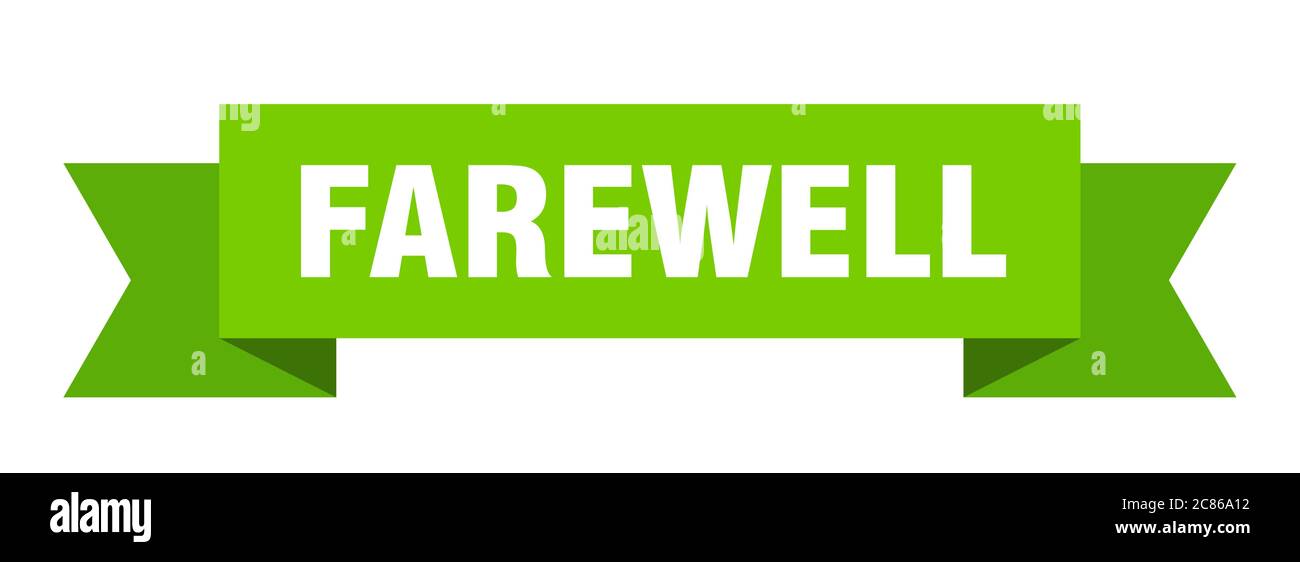 farewell ribbon. farewell paper band banner sign Stock Vector Image ...