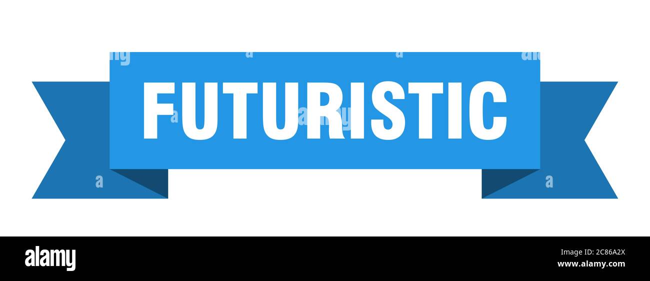 futuristic ribbon. futuristic paper band banner sign Stock Vector Image ...