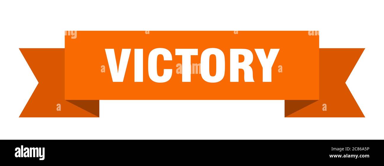 victory ribbon. victory paper band banner sign Stock Vector Image & Art ...