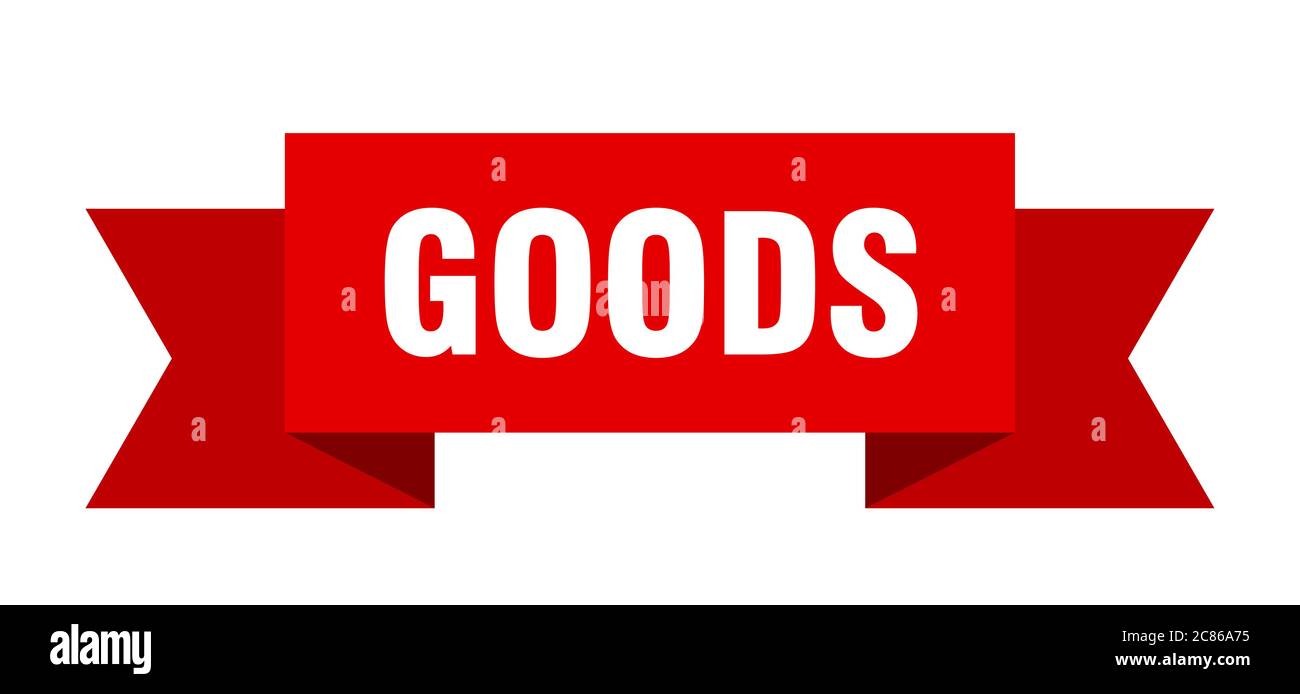 goods ribbon. goods paper band banner sign Stock Vector Image & Art - Alamy