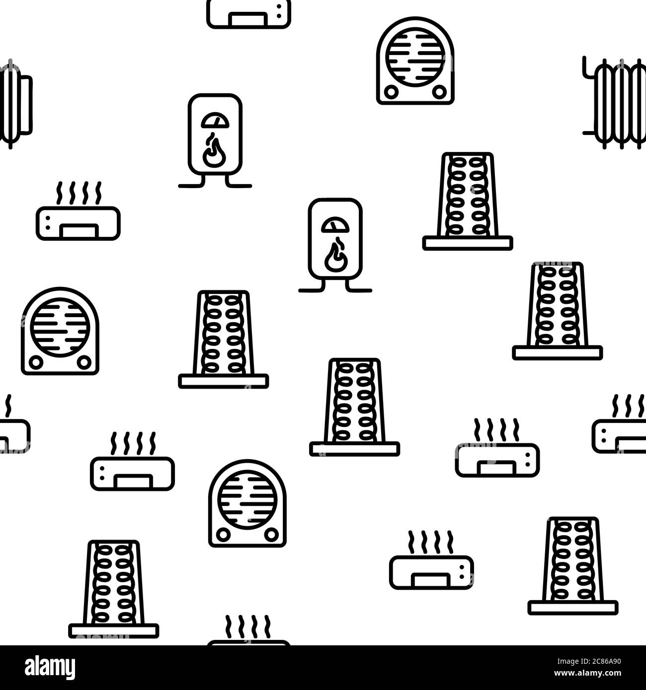 Electric home heater linear Cut Out Stock Images & Pictures - Alamy