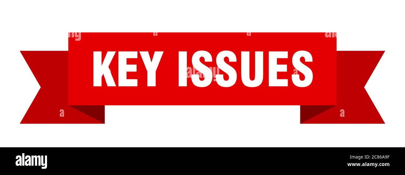 key issues ribbon. key issues paper band banner sign Stock Vector Image ...
