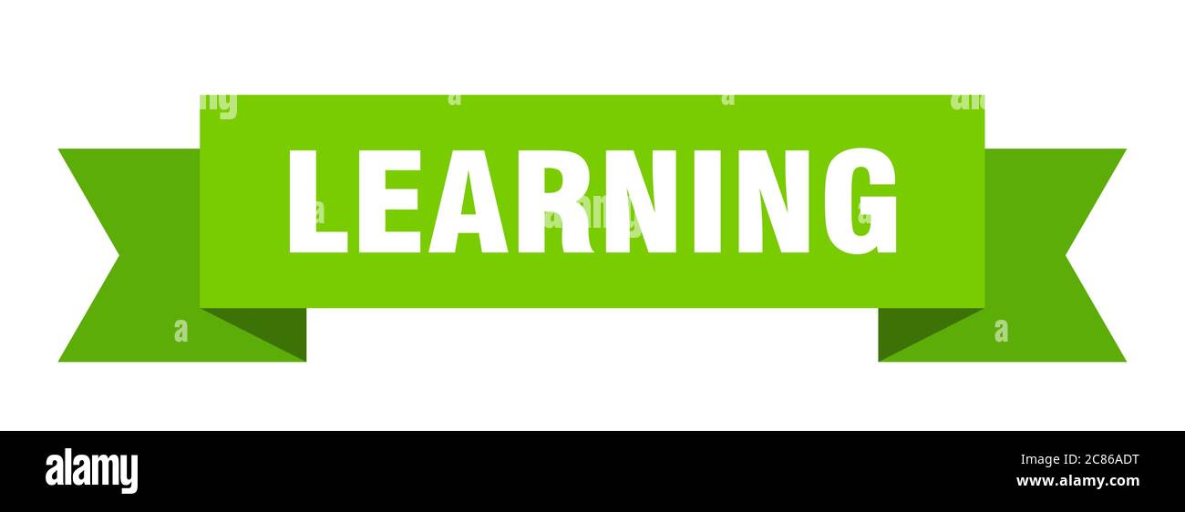 learning ribbon. learning paper band banner sign Stock Vector Image & Art - Alamy