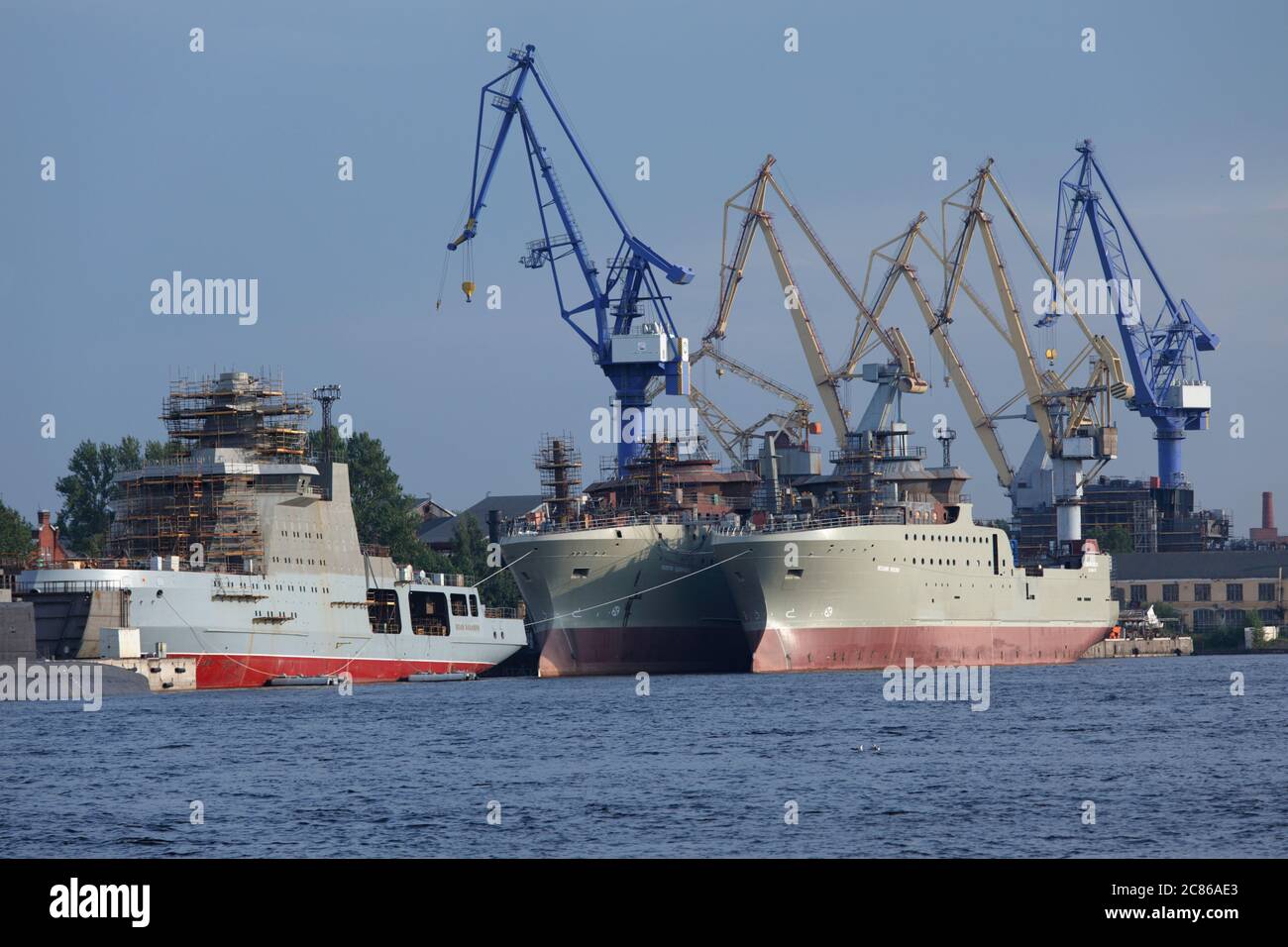 Two large freezer trawlers under construction at the Admiralty ...