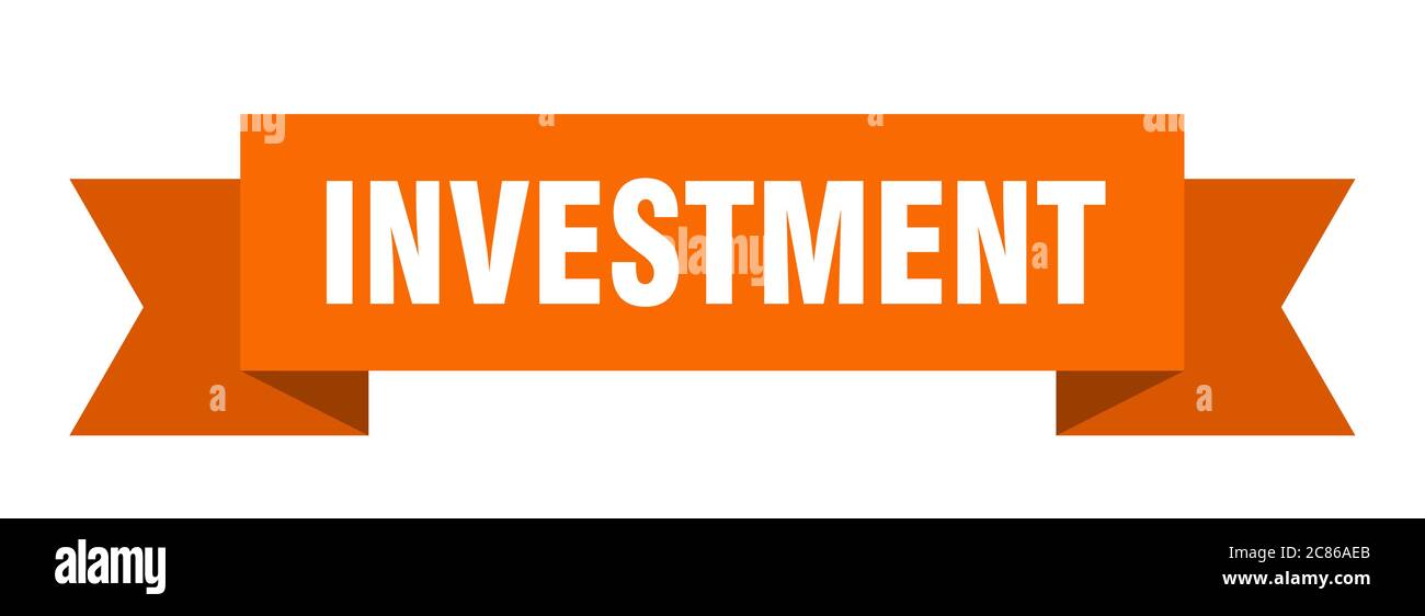 investment ribbon. investment paper band banner sign Stock Vector Image ...