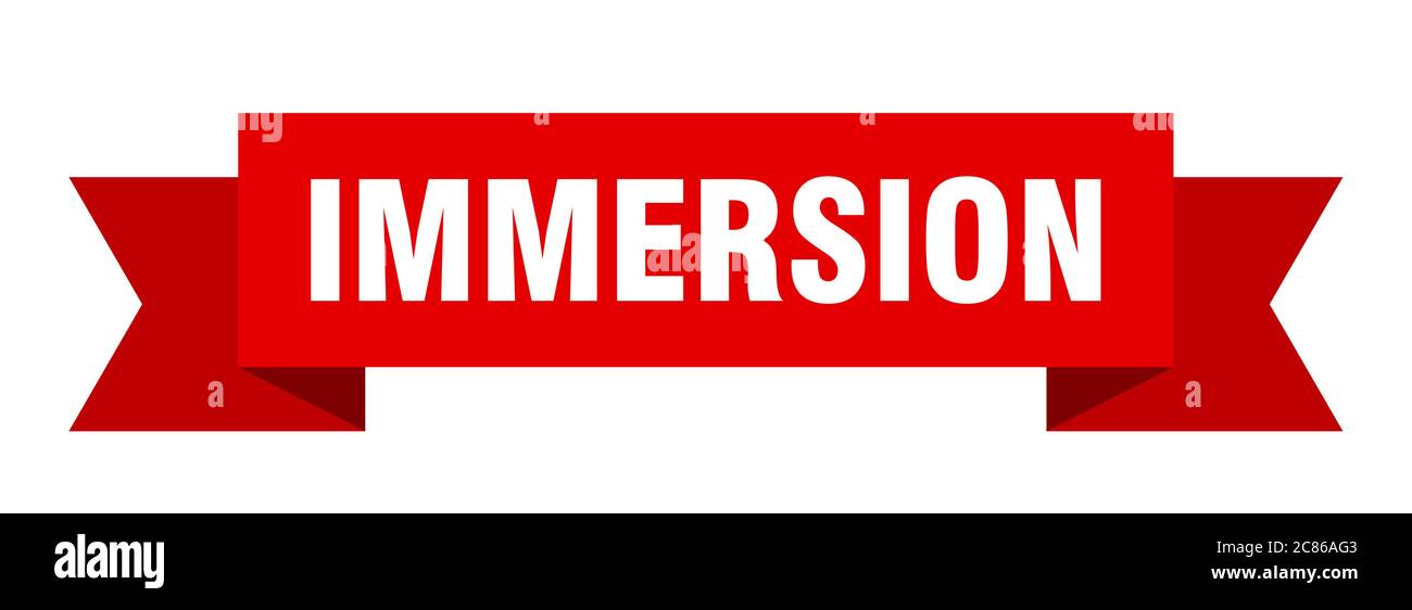 immersion ribbon. immersion paper band banner sign Stock Vector Image ...