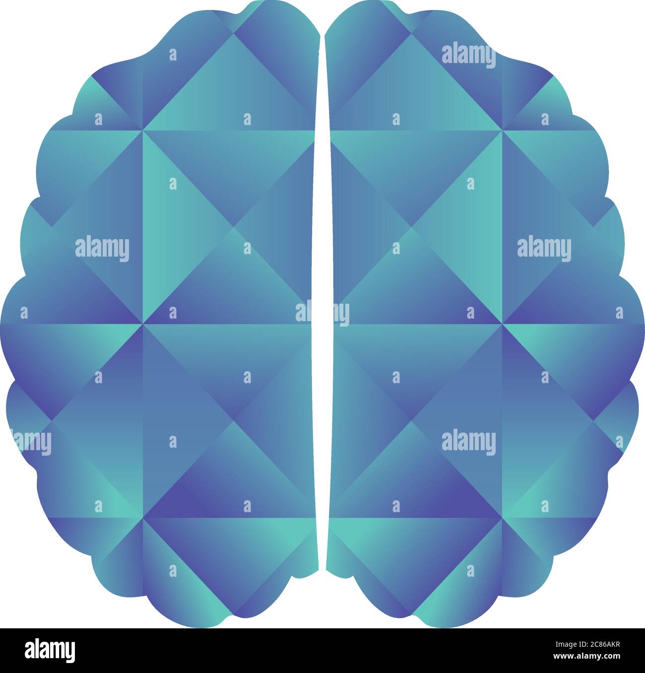 Two hemispheres brain illustration hi-res stock photography and images ...