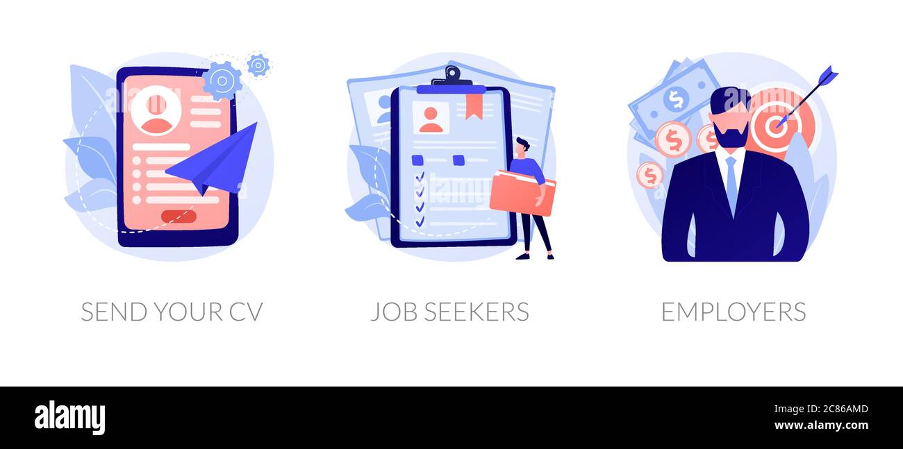 Looking for a job vector concept metaphors Stock Vector Image & Art - Alamy