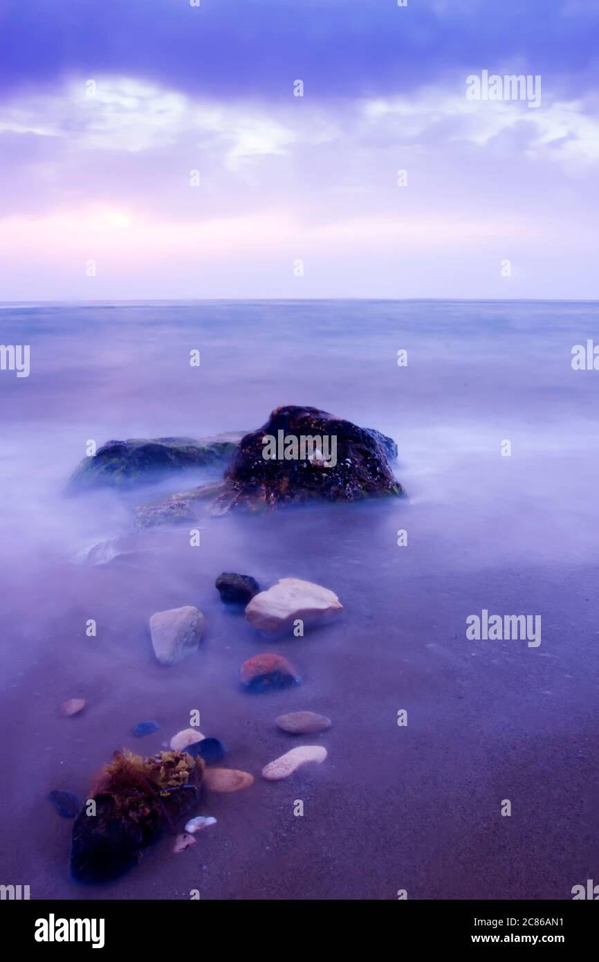 Sunset and sea. Long exposure. Landscape photography Stock Photo - Alamy