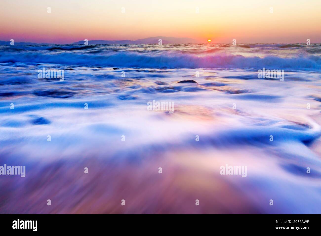 Sunset and sea. Long exposure. Landscape photography Stock Photo - Alamy