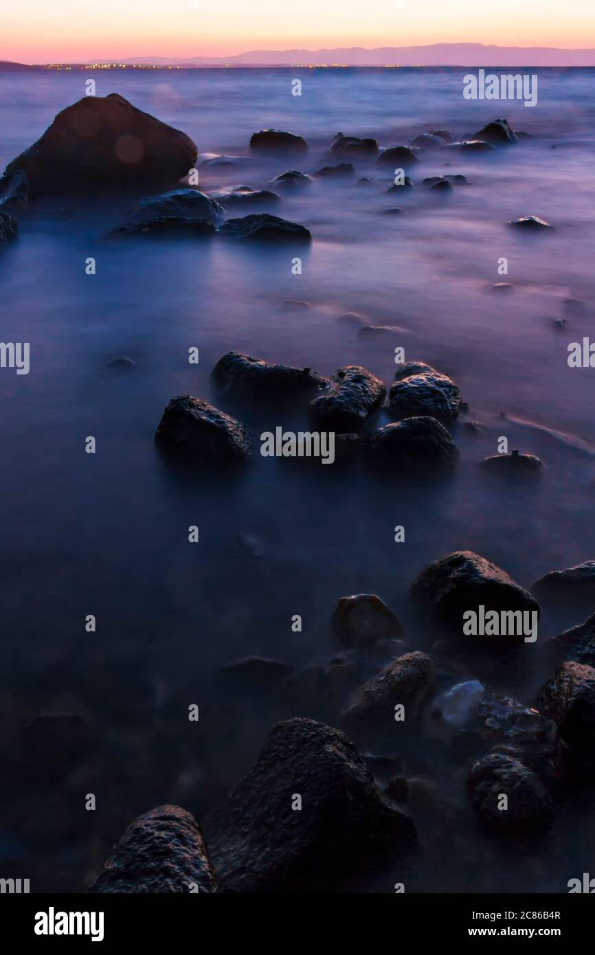 Sunset and sea. Long exposure. Landscape photography Stock Photo - Alamy