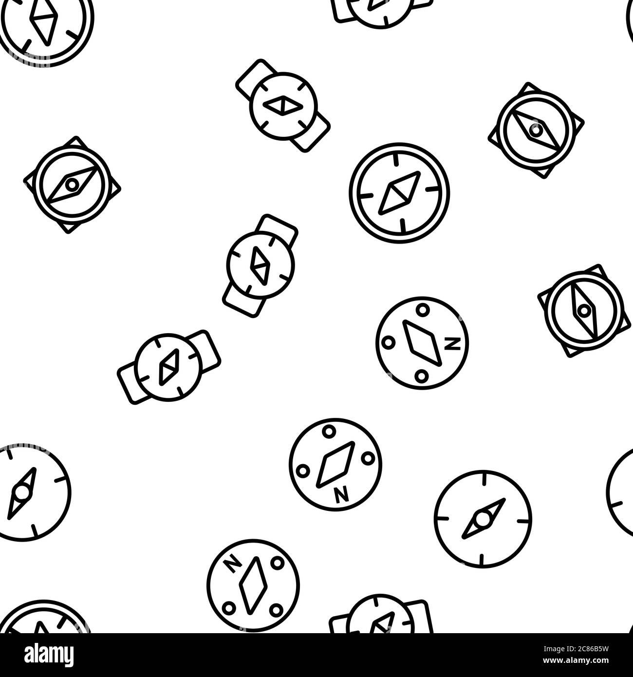 Compass Navigation Vector Seamless Pattern Stock Vector Image & Art - Alamy