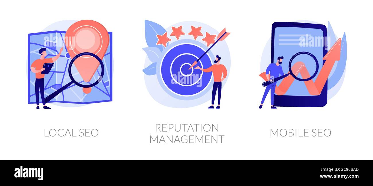 SEO management vector concept metaphors Stock Vector Image & Art - Alamy