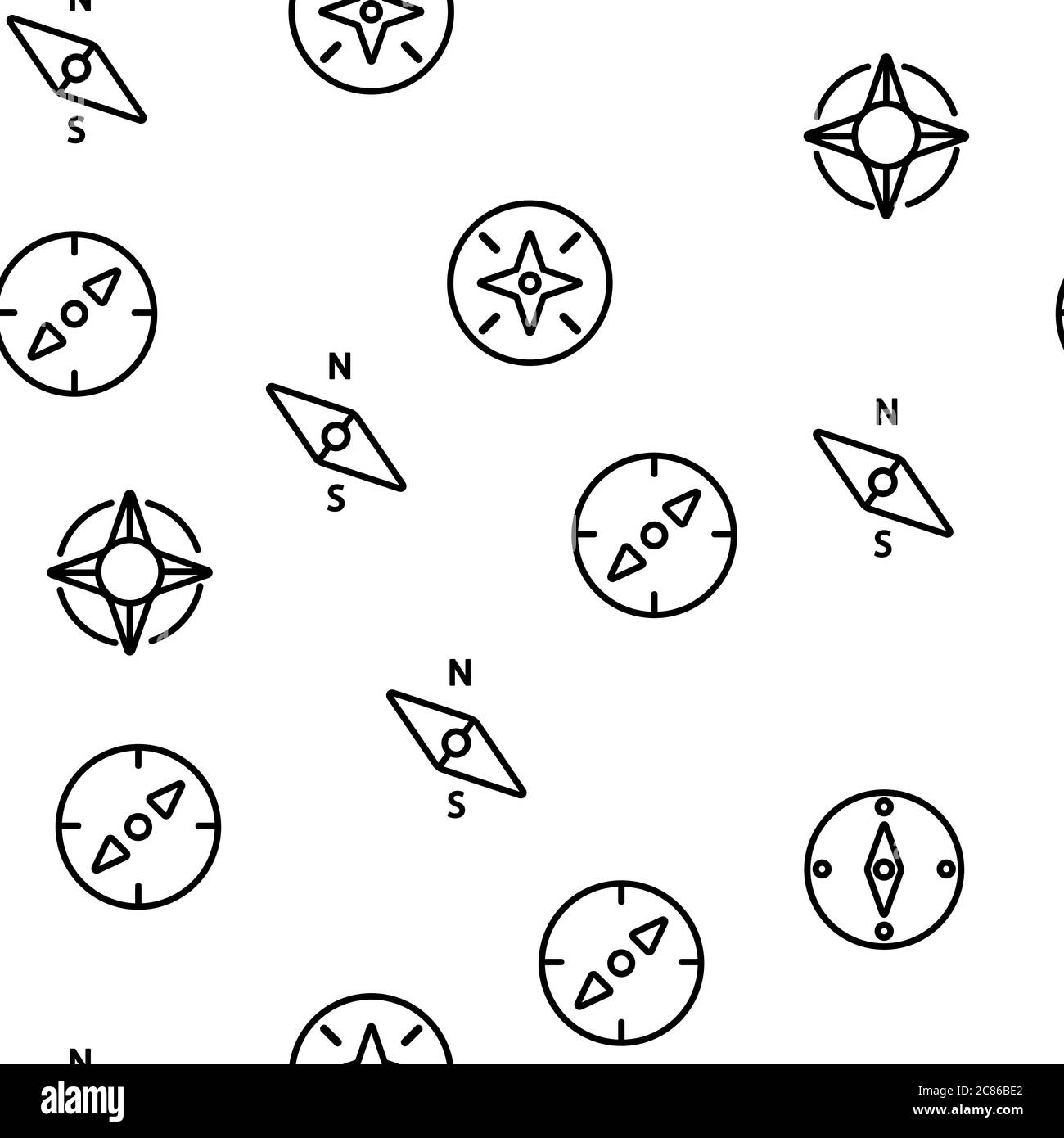Compass Navigation Vector Seamless Pattern Stock Vector Image & Art - Alamy