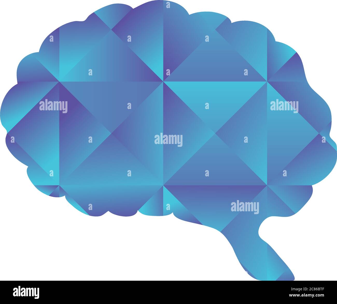 brain thinking and design on white background vector illustration ...