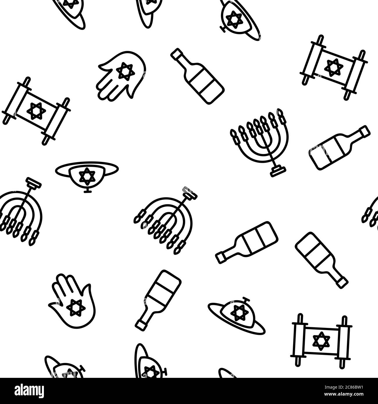 Menorah pattern Black and White Stock Photos & Images - Alamy
