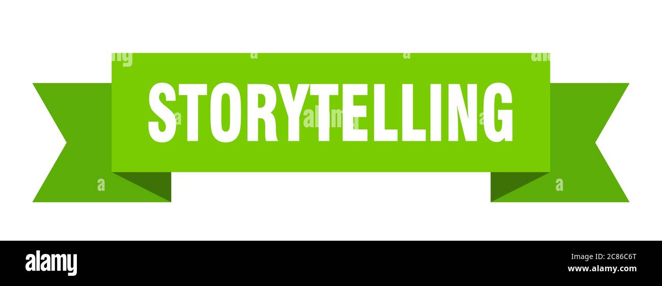 storytelling ribbon. storytelling paper band banner sign Stock Vector ...