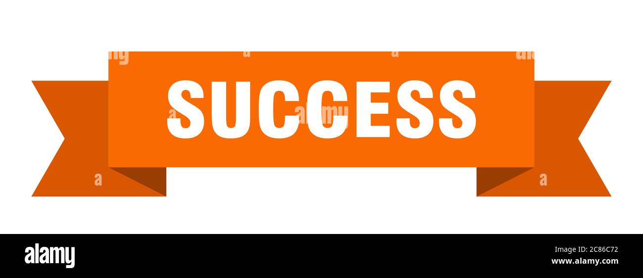 success ribbon. success paper band banner sign Stock Vector Image & Art ...