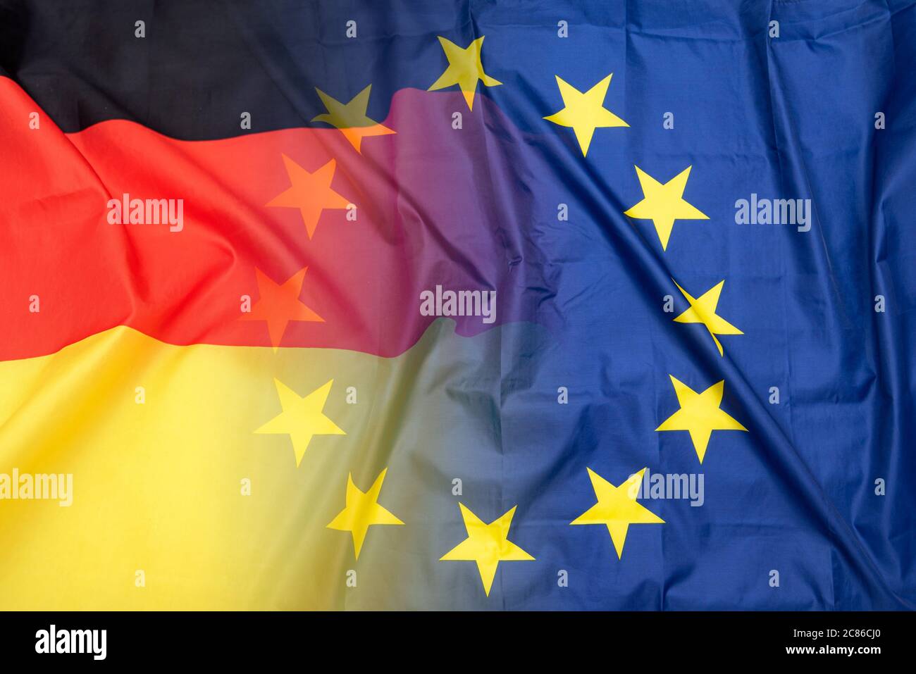 EU or European Union and German flags, concept Stock Photo - Alamy