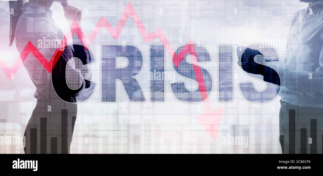 Abstract Finance Crisis Business Background. Exclusive Mixed Media ...