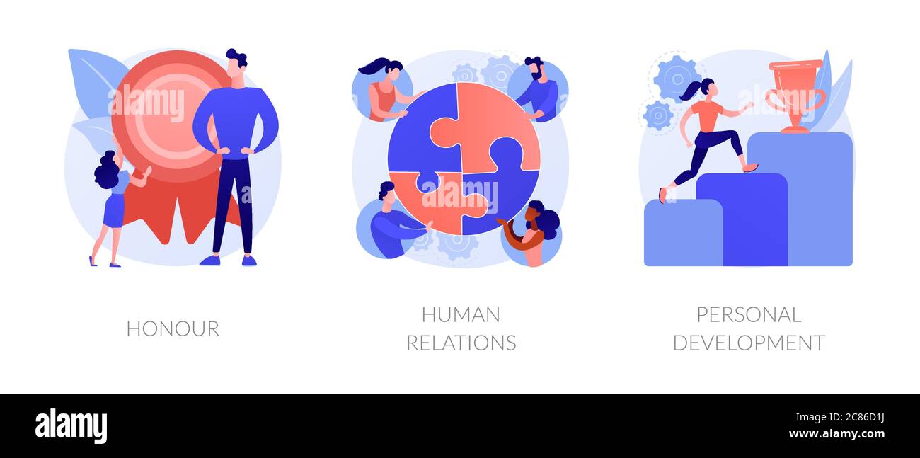 Personal achievement and employees training abstract concept vector ...