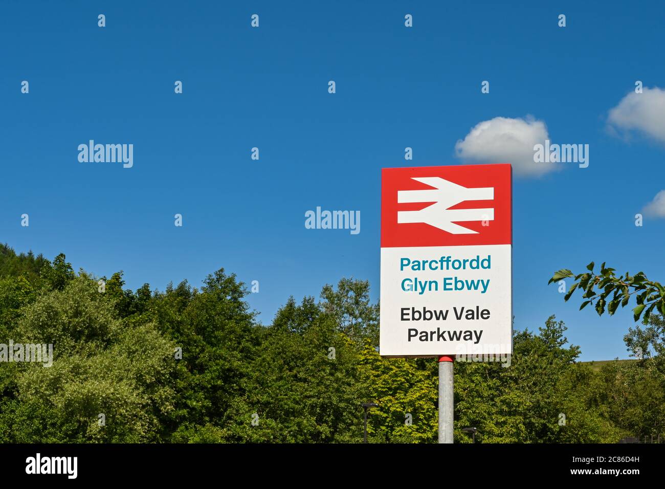 Ebbw Vale, Wales - July 2020: Sign outside the Ebbw Vale Parkway ...