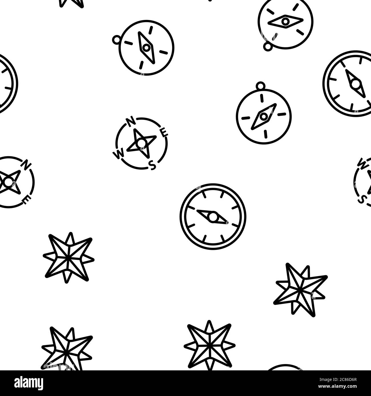 Compass Navigation Vector Seamless Pattern Stock Vector Image & Art - Alamy